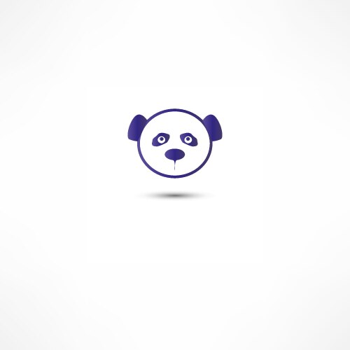Panda sad emoji chinese bear sadness Royalty Free Vector