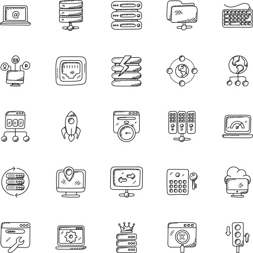 Invention doodle website template design Vector Image