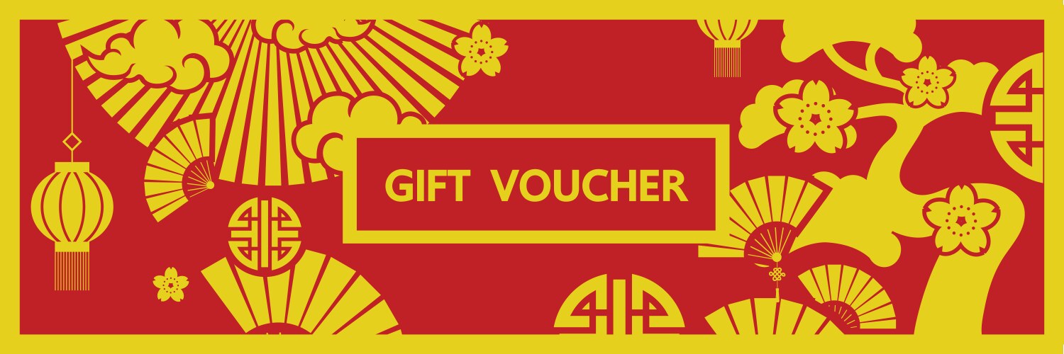 Chinese gift voucher Royalty Free Vector Image