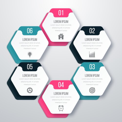 Hexagonal maze hexagon labyrinth with six Vector Image