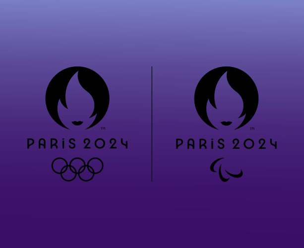 Paris 2024 olympics games and paralympics Vector Image