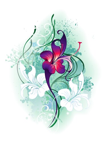 A step-by-step drawing of flower Royalty Free Vector Image