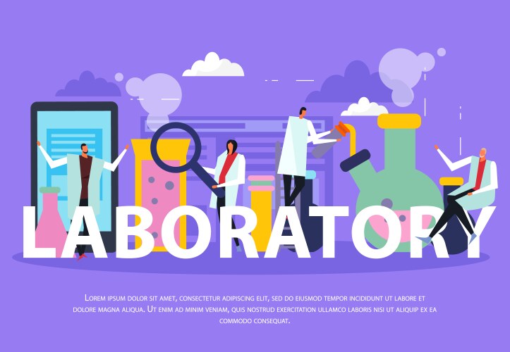 Science chemical laboratory Royalty Free Vector Image