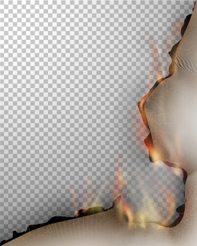 Transparent design burning templates torn paper Vector Image