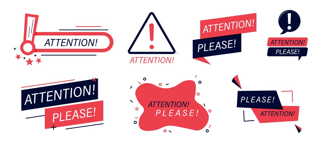 Attention Please Vector Images (over 1,600)
