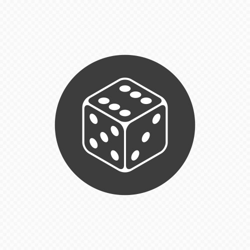 Dice icon red Royalty Free Vector Image - VectorStock