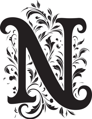 Letter N Font Calligraphy Vector Images (over 9,300)