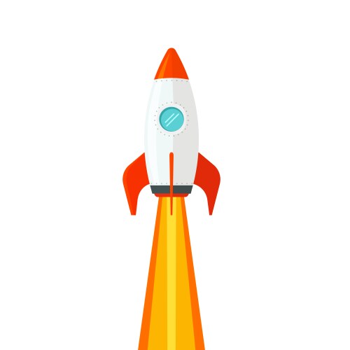3d rocket space ship launch background realistic Vector Image