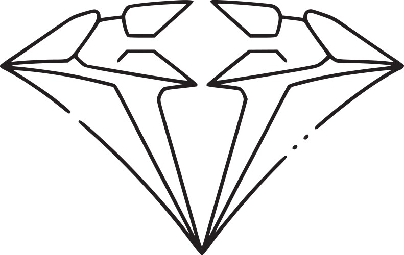 Diamond outline Vector Images & Graphics for Commercial Use | VectorStock