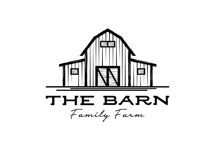 Vintage livestock logo design template Royalty Free Vector