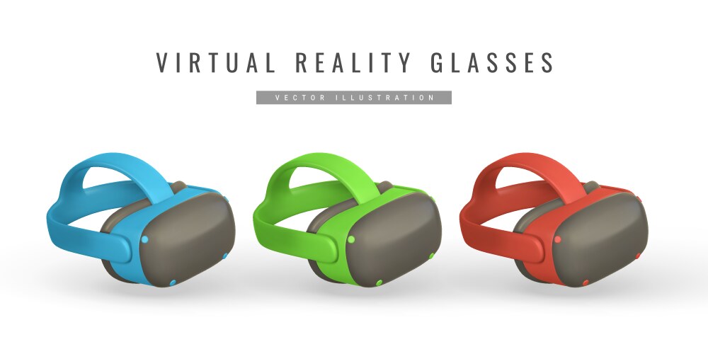 Virtual reality 3d vr glasses for gaming Vector Image