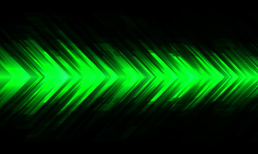 Abstract green arrow light circuit power Vector Image