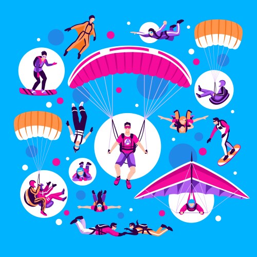 Skydiving Vector Images (over 10,000)
