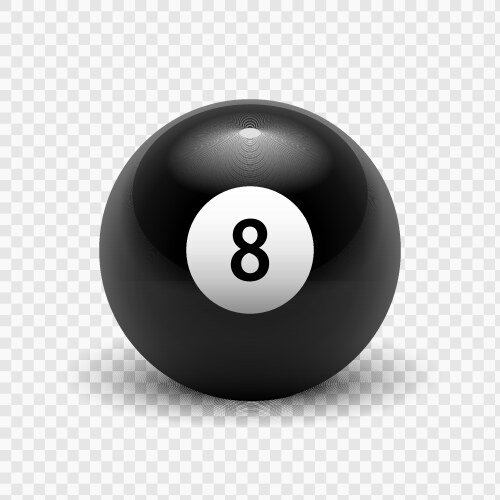 Magic 8 ball eight isolated Royalty Free Vector Image