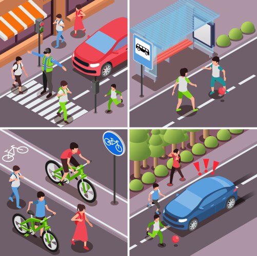 Kids Road Safety Vector Images (over 3,500)
