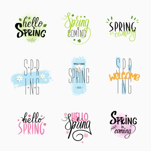 Welcome spring design Royalty Free Vector Image
