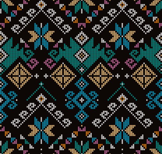 Filipino traditional yakan pattern Royalty Free Vector Image