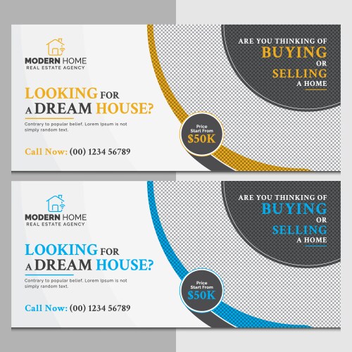 Real estate billboard template Royalty Free Vector Image