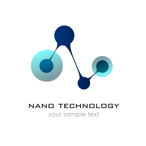 Nanotechnology creative logo design Royalty Free Vector