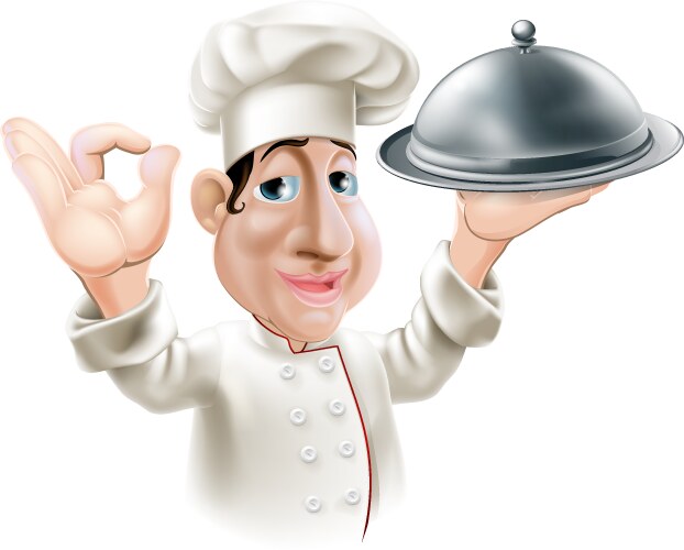 Cartoon chef potato character with hat Royalty Free Vector