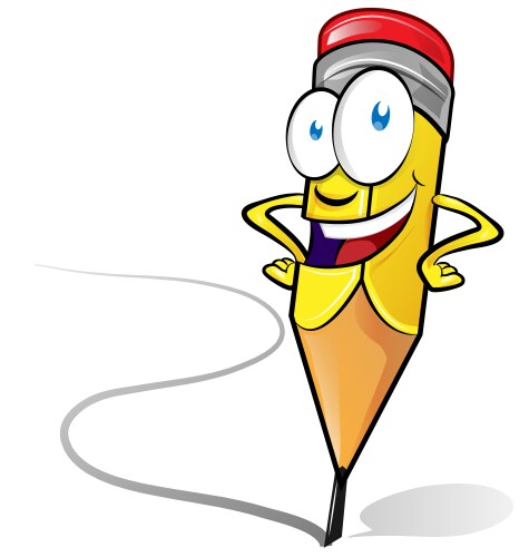 Pencil cartoon Vector Images & Graphics for Commercial Use | VectorStock