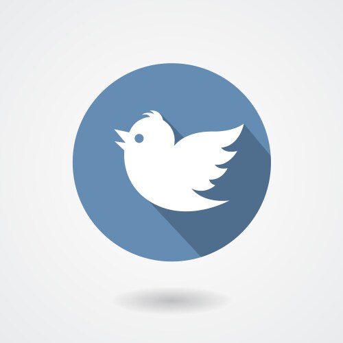 Twitter bird icon - web background Royalty Free Vector Image