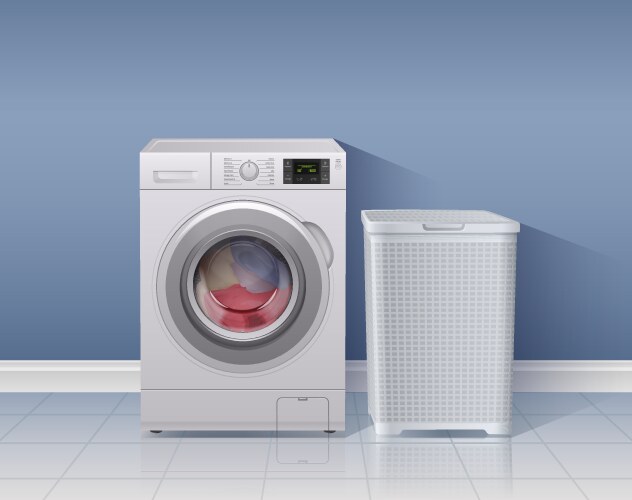 Realistic washing machine Royalty Free Vector Image