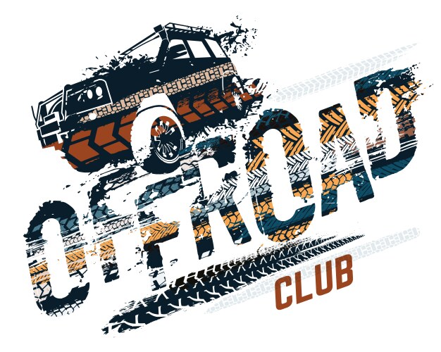 Off-road atv buggy logo extreme adventure Vector Image