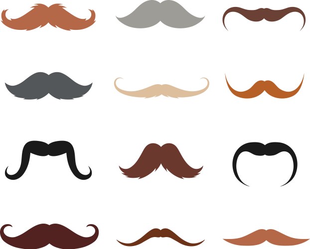 Mustache set Royalty Free Vector Image - VectorStock