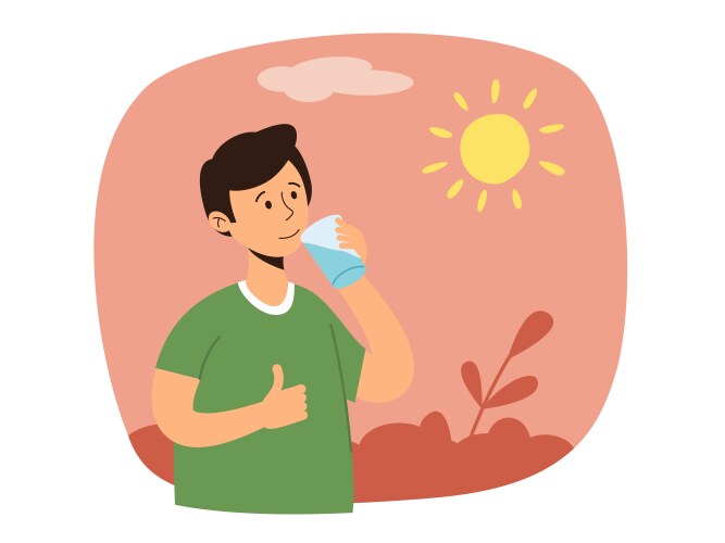 Man Drinks Water Vector Images (over 7,400)