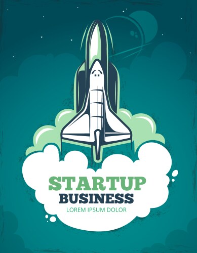 Startup infographic poster template Royalty Free Vector