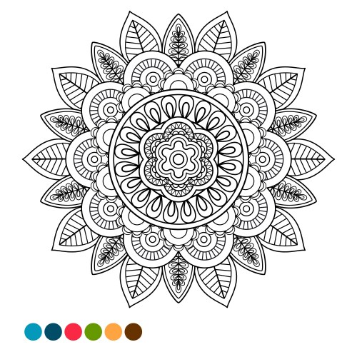 Beautiful celtic mandala coloring book page – Royalty-Free Vector ...