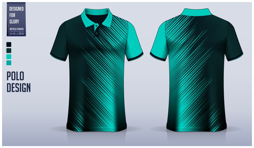 Polo t-shirt mockup design abstract pattern Vector Image
