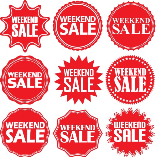 Sale Sign Weekend Vector Images (over 12,000)
