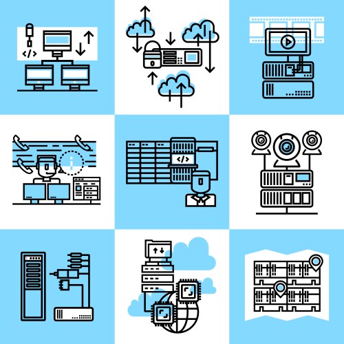 Isometric datacenter concept Royalty Free Vector Image Isometric datacenter concept Royalty Free Vector Image