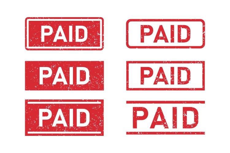 Paid Stamp Vector Images (over 2,700)