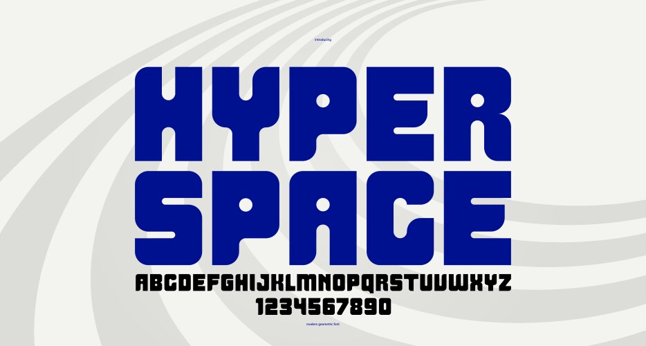 Technology and future style display font Vector Image