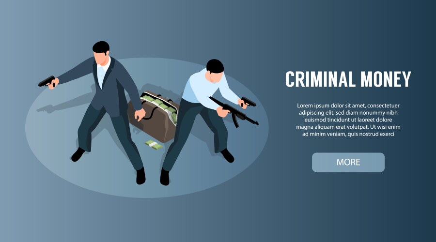 Bank robbery cartoon scene with criminal persons Vector Image