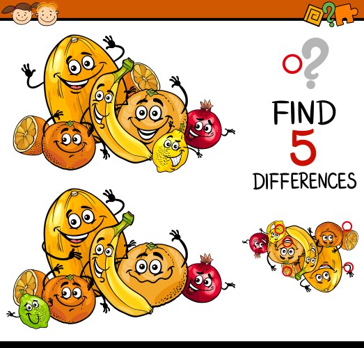 Educational differences task Royalty Free Vector Image