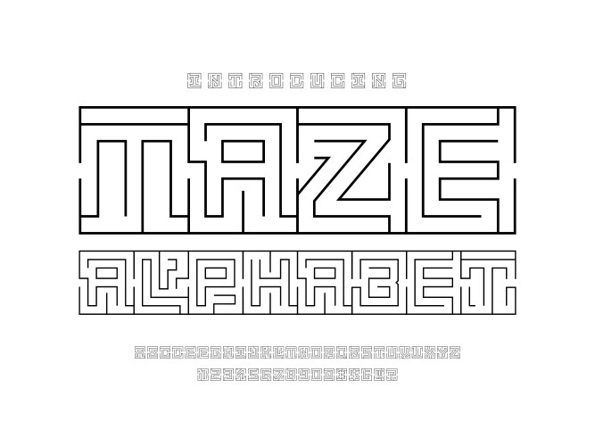 Abstract fragment font Royalty Free Vector Image