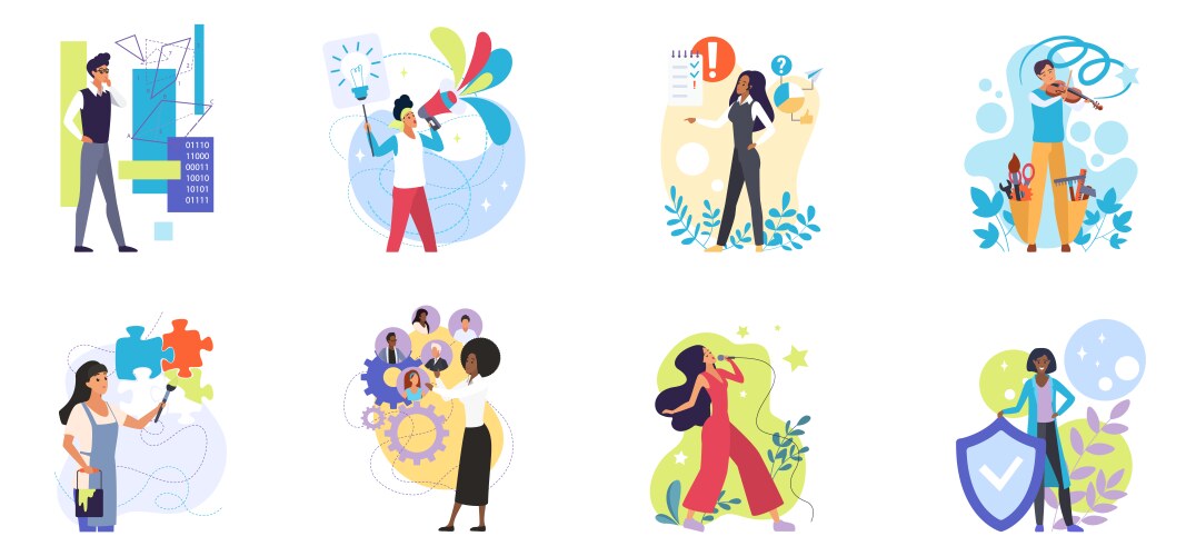 MBTI Personality Types & Logic Royalty Free Vector Image