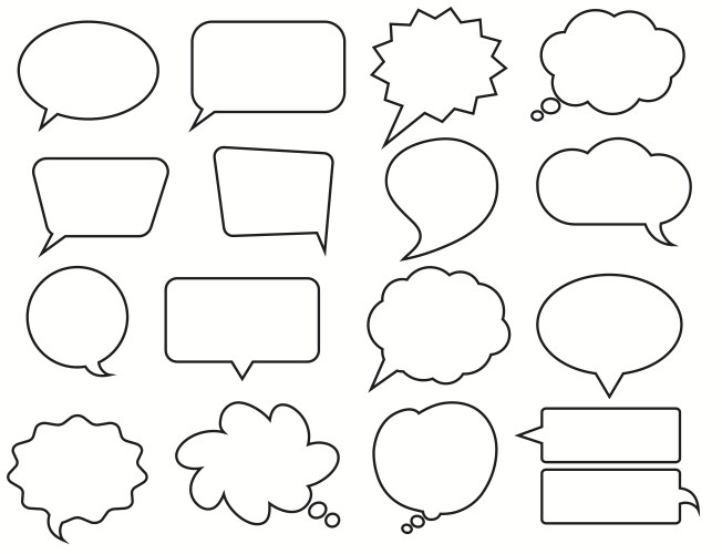 Blank comic book mock up with empty speech bubbles