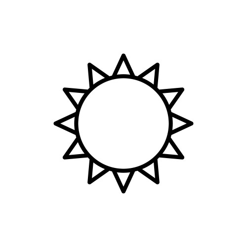No sun icon setforbidden sunlight exposure symbol Vector Image