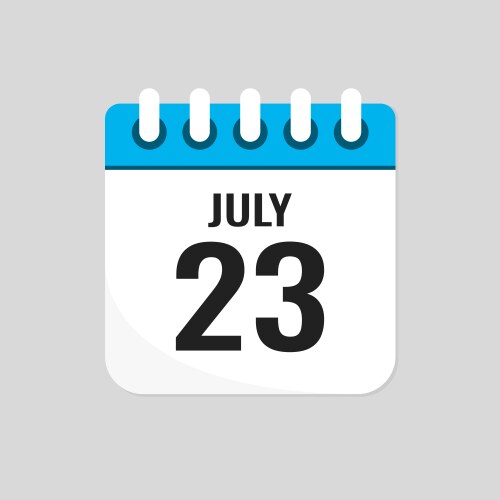July 23 Calendar Vector Images (over 130)