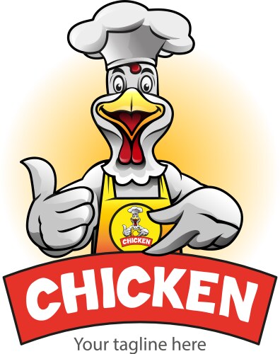 Funny chicken logo Royalty Free Vector Image - VectorStock