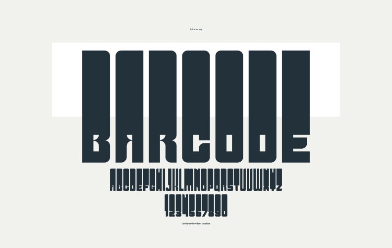 Bold and strong geometric font for logos Vector Image