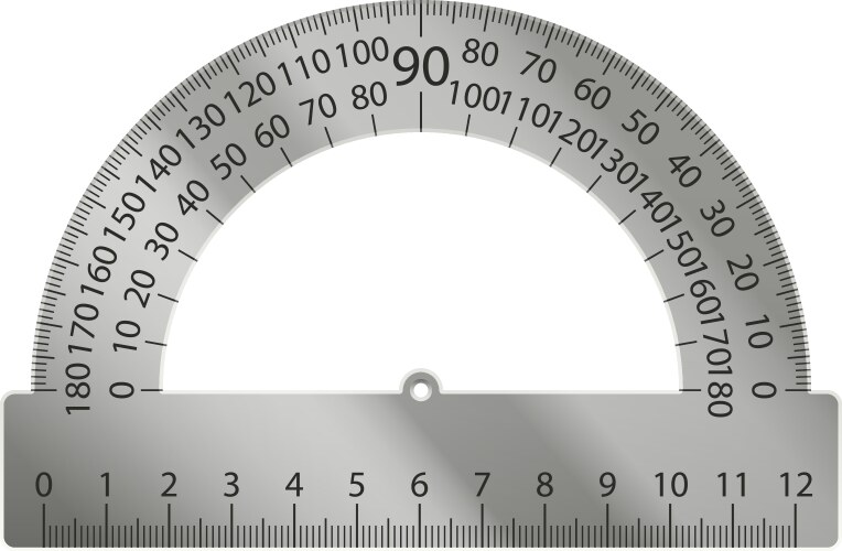 Protractor ruler Royalty Free Vector Image - VectorStock