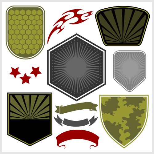 Military Badge & Patch Collection Royalty Free Vector