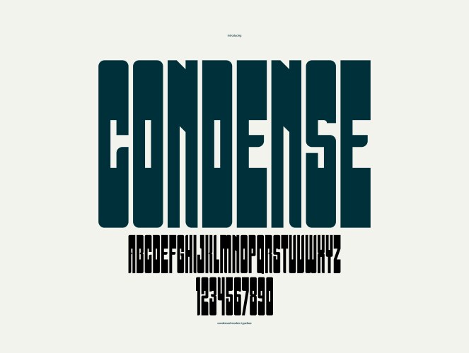 Bold and strong geometric font for logos Vector Image