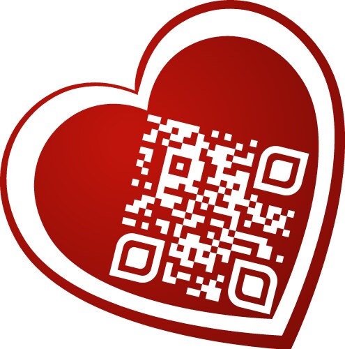 Qr Code Heart Vector Images (over 890)